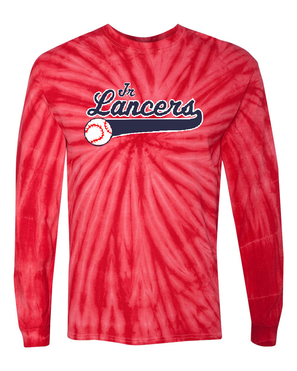 Jr. Lancers Baseball Cyclone Pinwheel Tie-Dyed Long Sleeve T-Shirt - 2 ...