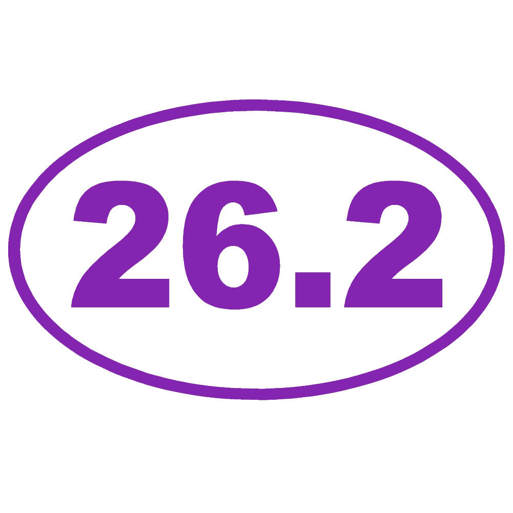 26.2 Full Marathon Running OL Single Color Transfer Type Decal ...