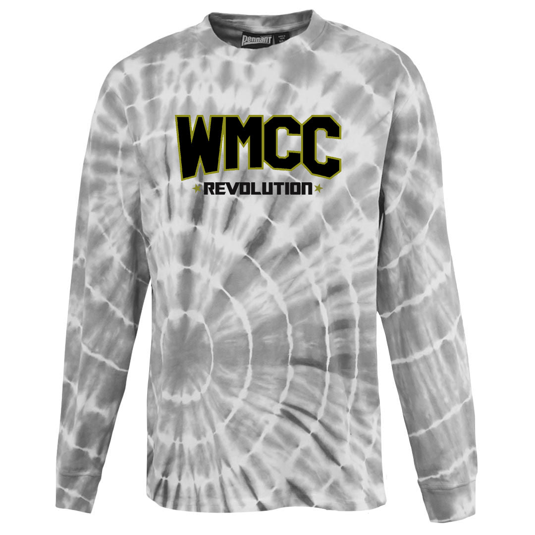 WMCC Silver 8552 solar tie-dye Crew Long Sleeve Tee w/ WMCC Logo in 2 ...
