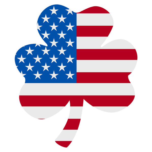 American Flag 3 Leaf Clover Helmet Full Color Printed Decal ...