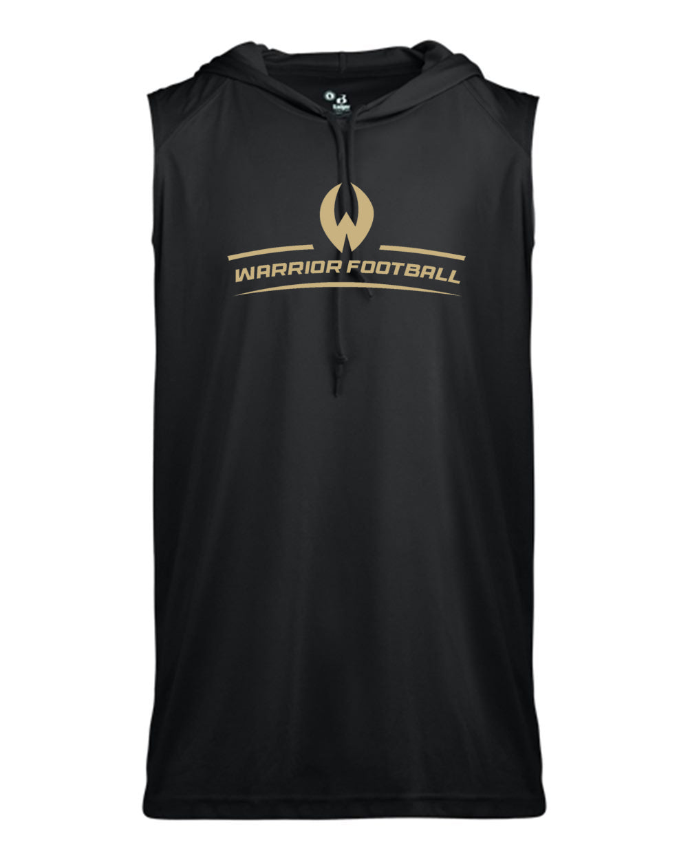 Wanaque Warriors Football Black Badger - B-Core Sleeveless Hooded T-Sh ...