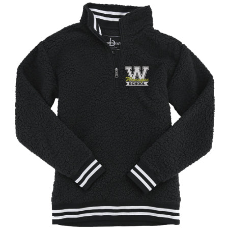 Wanaque School BC Black ADULT VARSITY SHERPA w/ Wanaque School "W" Log ...