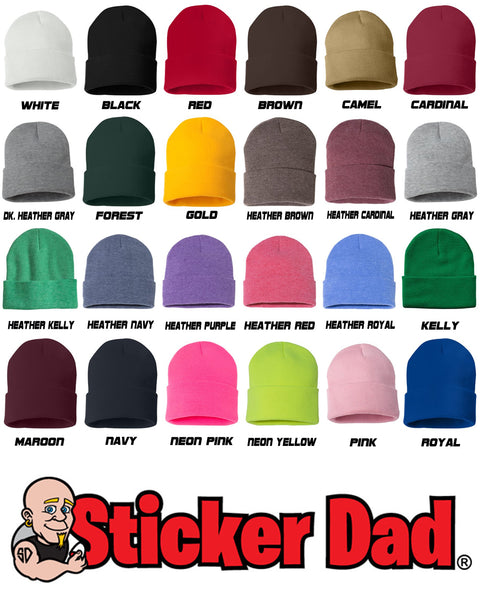 DADS MATTER Embroidered Cuffed Beanie Hat – StickerDad & ShirtMama