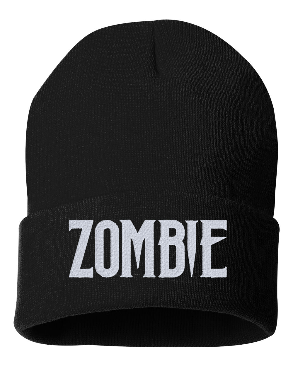 ZOMBIE Embroidered Cuffed Beanie Hat – StickerDad & ShirtMama
