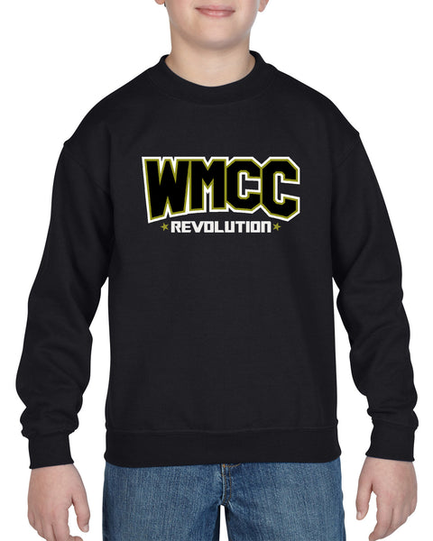 WMCC Black Crewneck Sweatshirt w/ WMCC Logo in 2 Color Print (non-glit ...