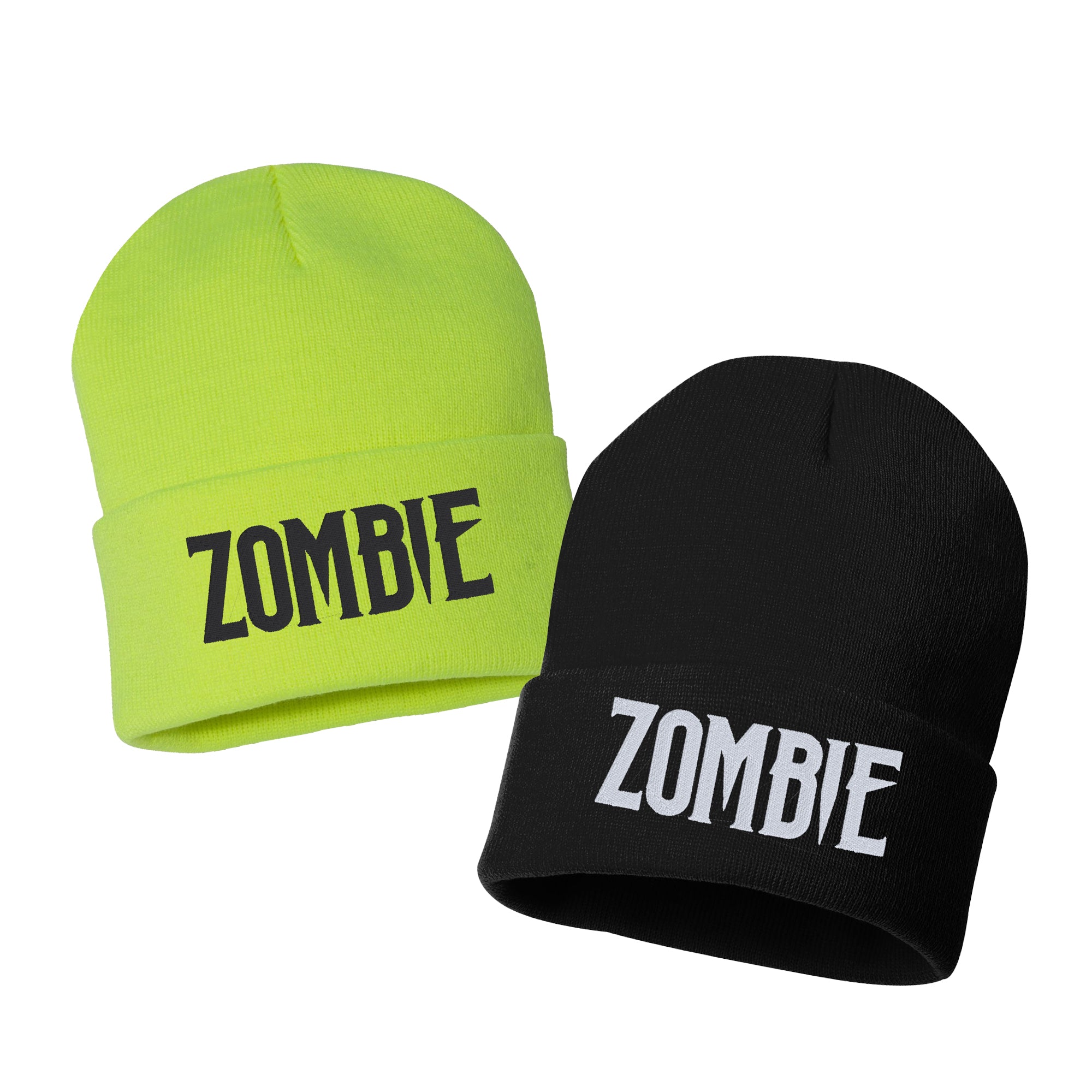 ZOMBIE Embroidered Cuffed Beanie Hat – StickerDad & ShirtMama
