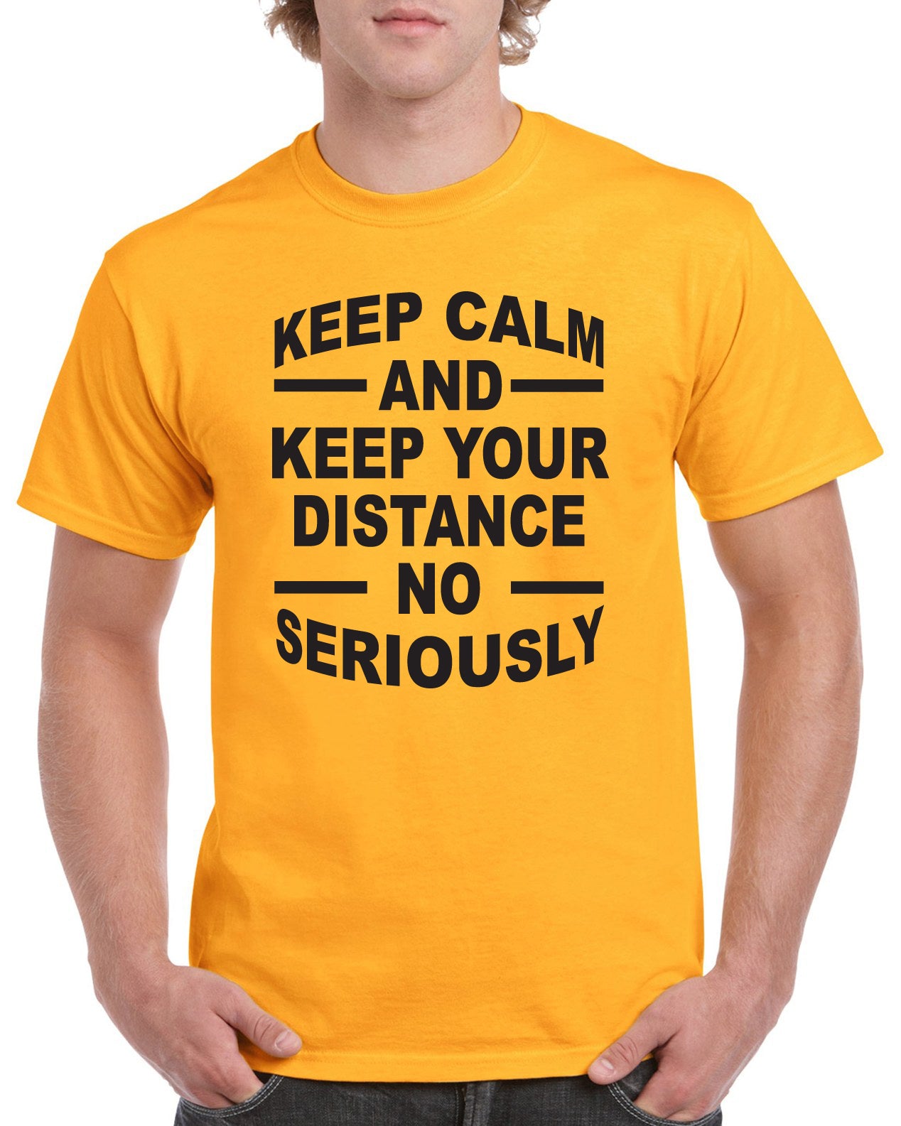 Keep Calm and Keep Your Distance Funny Graphic Design Shirt ...