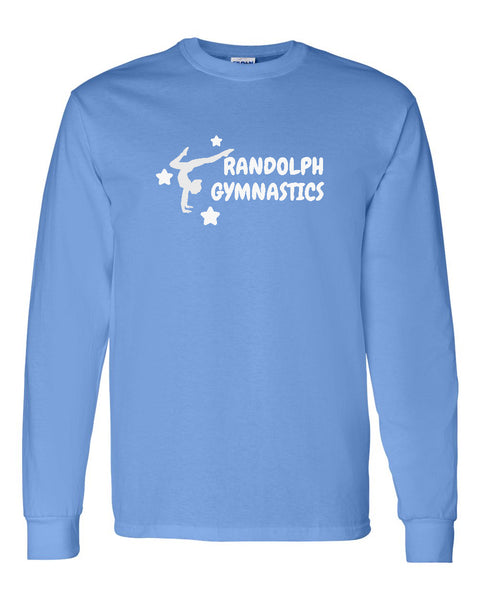 Randolph Gymnastics Long Sleeve Tee w/ Logo Design V1 on Front ...