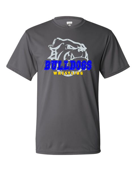 Butler Wrestling Graphite Performance Short Sleeve Tee w/ Large Front ...