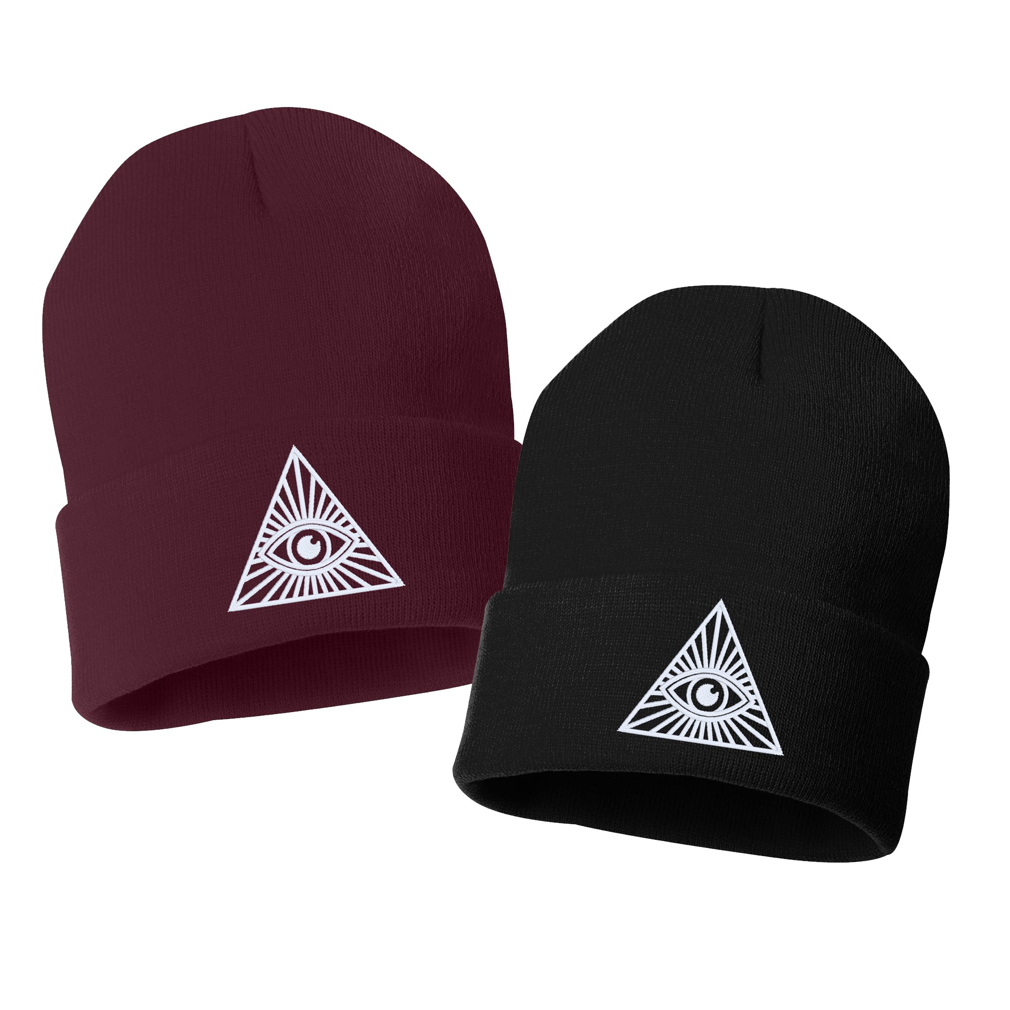 ALL SEEING EYE Embroidered Cuffed Beanie Hat – StickerDad & ShirtMama