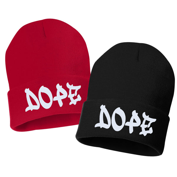 DOPE Embroidered Cuffed Beanie Hat – StickerDad & ShirtMama