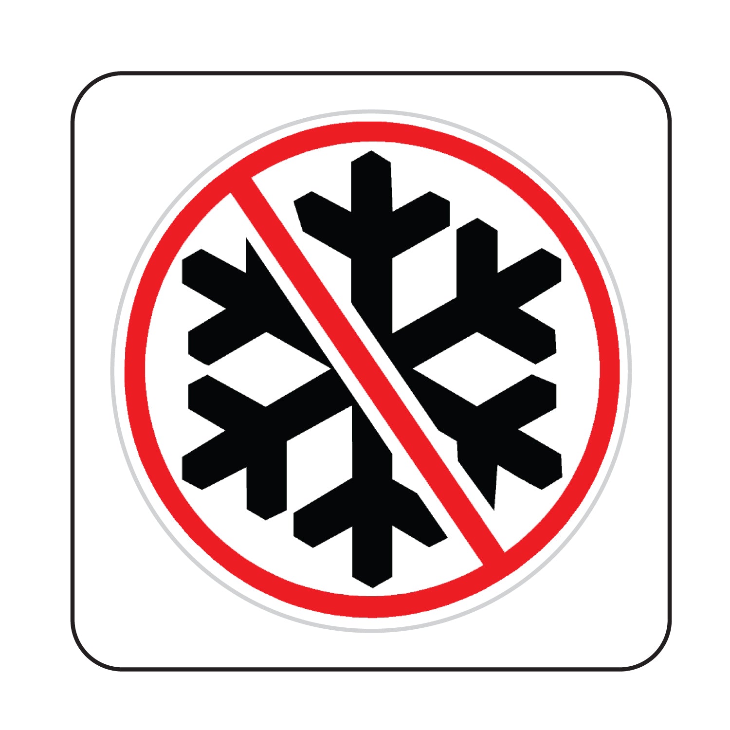 No Snowflakes Round Funny Hard Hat-Helmet Full Color Printed Decal ...