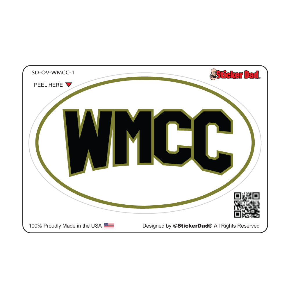 WMCC Oval Vinyl Full Printed Window Decal – StickerDad & ShirtMama